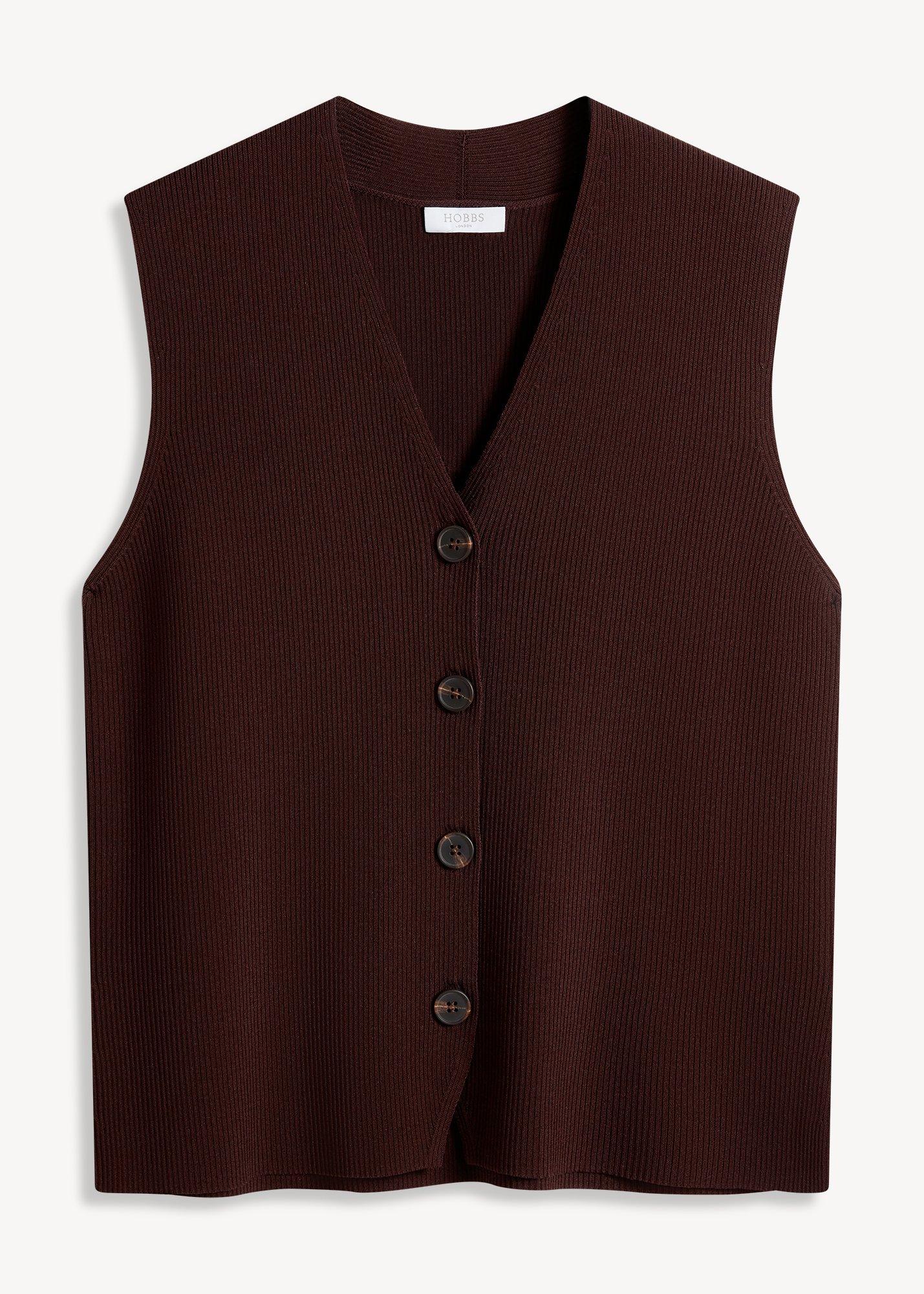 Fran Ribbed Knitted Vest | Hobbs UK
